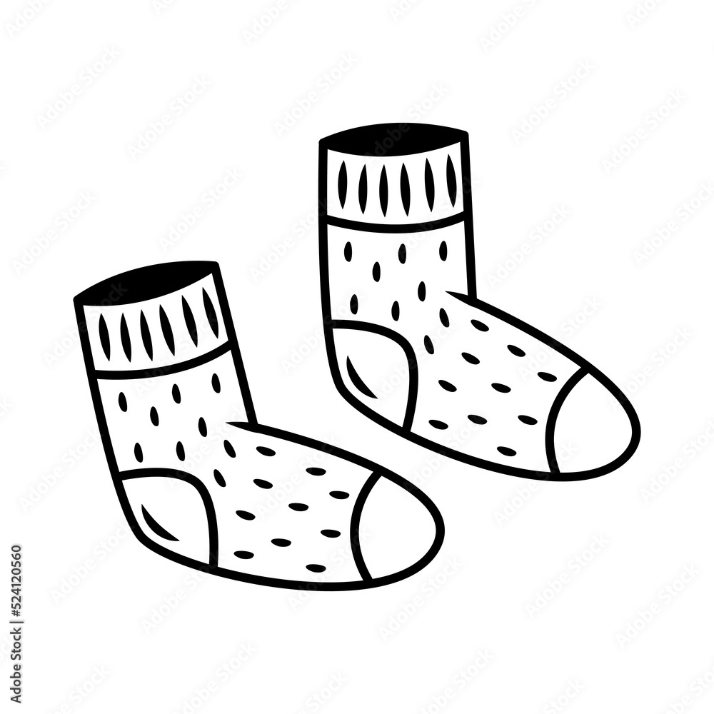 A simple cute sweater in the style of cartoon doodles. Cozy autumn or ...