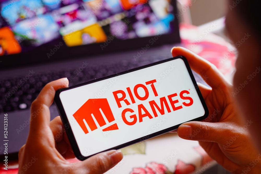 August 17, 2022, Brazil. In this photo illustration, the Riot Games ...