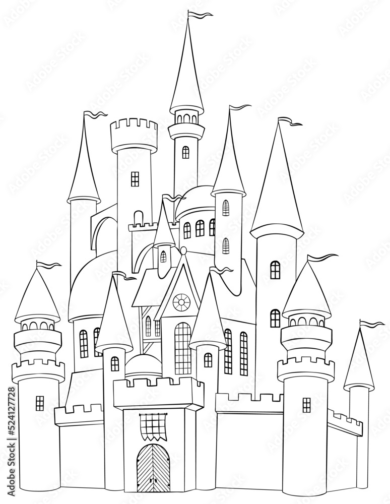 Cinderella Castle Coloring Page