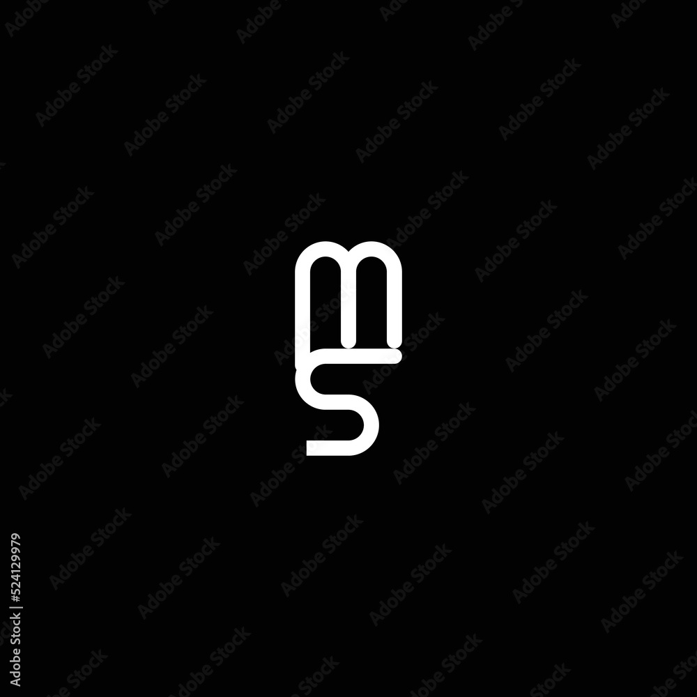 MS MS Logo Design, Creative Minimal Letter MS MS Monogram Stock Vector ...