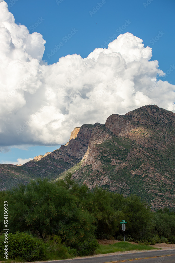 Push Ridge along the western edge of the Catalina Mountains in the ...