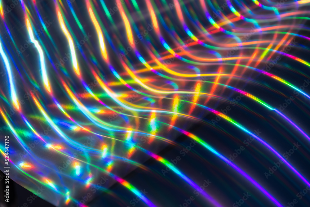 Prismatic Chromatic Holographic Aesthetic Neon Lights lines blur ...