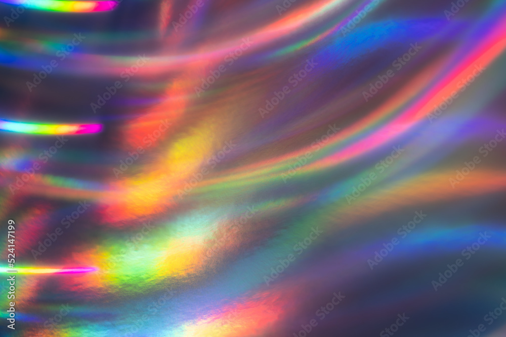 Prismatic Chromatic Holographic Aesthetic Neon Lights lines blur ...