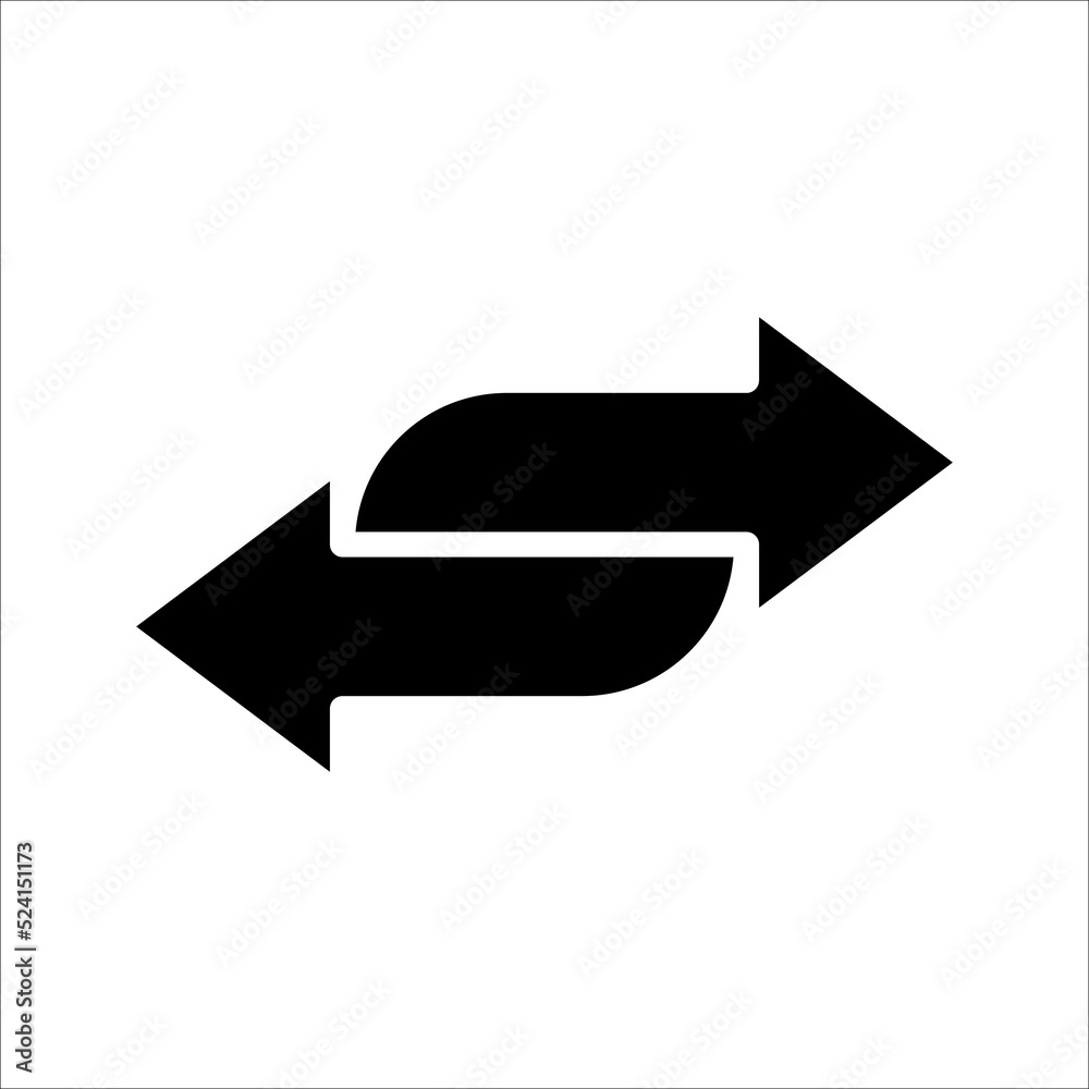 Transfer arrow line icon. linear style sign for mobile concept and web ...