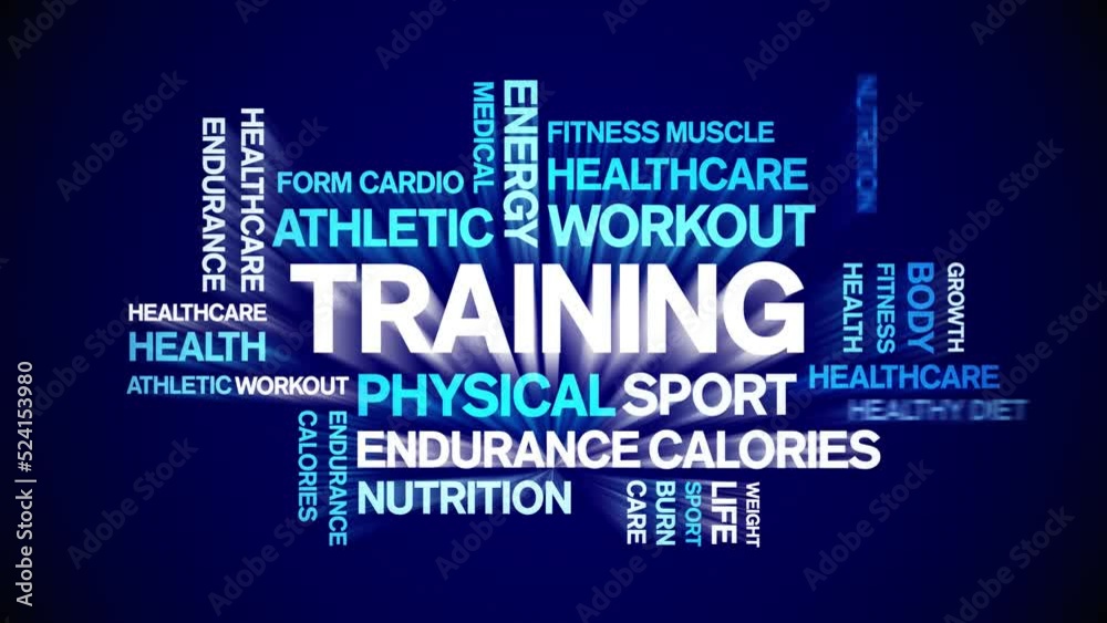 Training Animated tag word cloud;text design animation kinetic ...