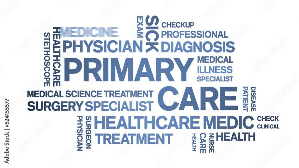 Primary Care animated tag word cloud;text design animation kinetic ...