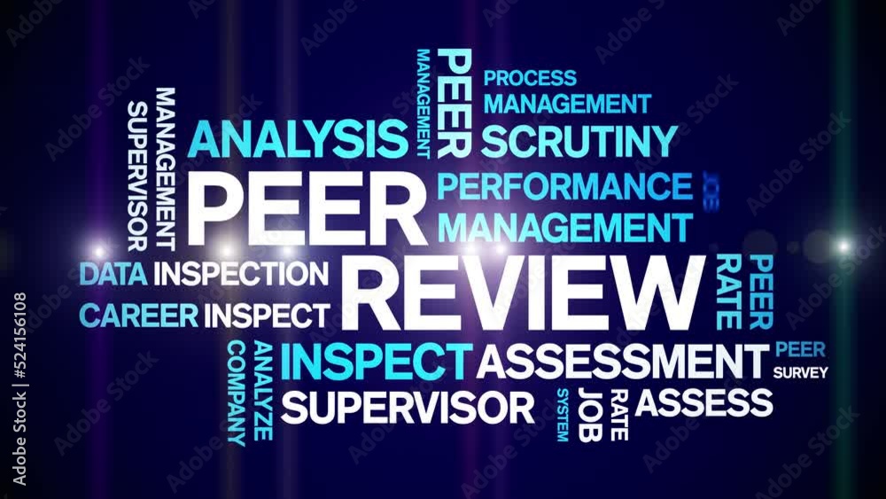 Peer Review animated tag word cloud;text design animation kinetic ...