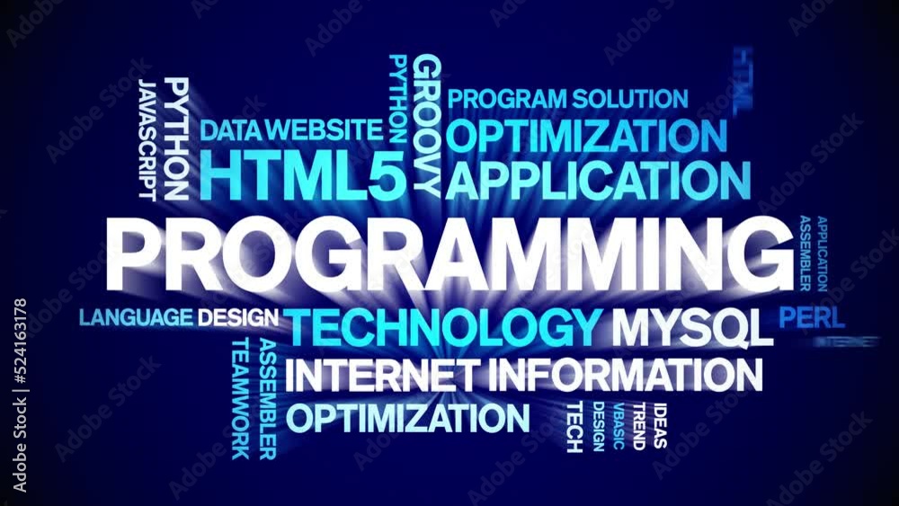 Programming animated tag word cloud;text design animation kinetic ...