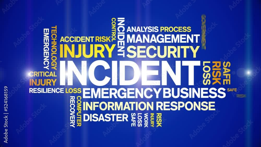 incident animated tag word cloud;text design animation kinetic ...