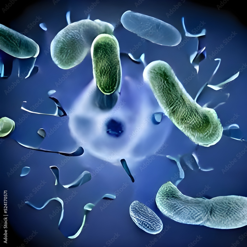 3D Bacteria outbreak and bacterial infection as a microscopic ...
