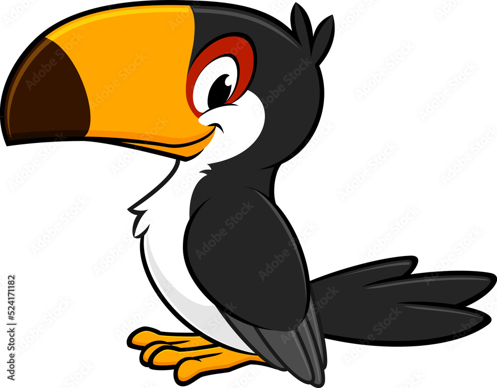 Cartoon Toucan Stock Illustration | Adobe Stock