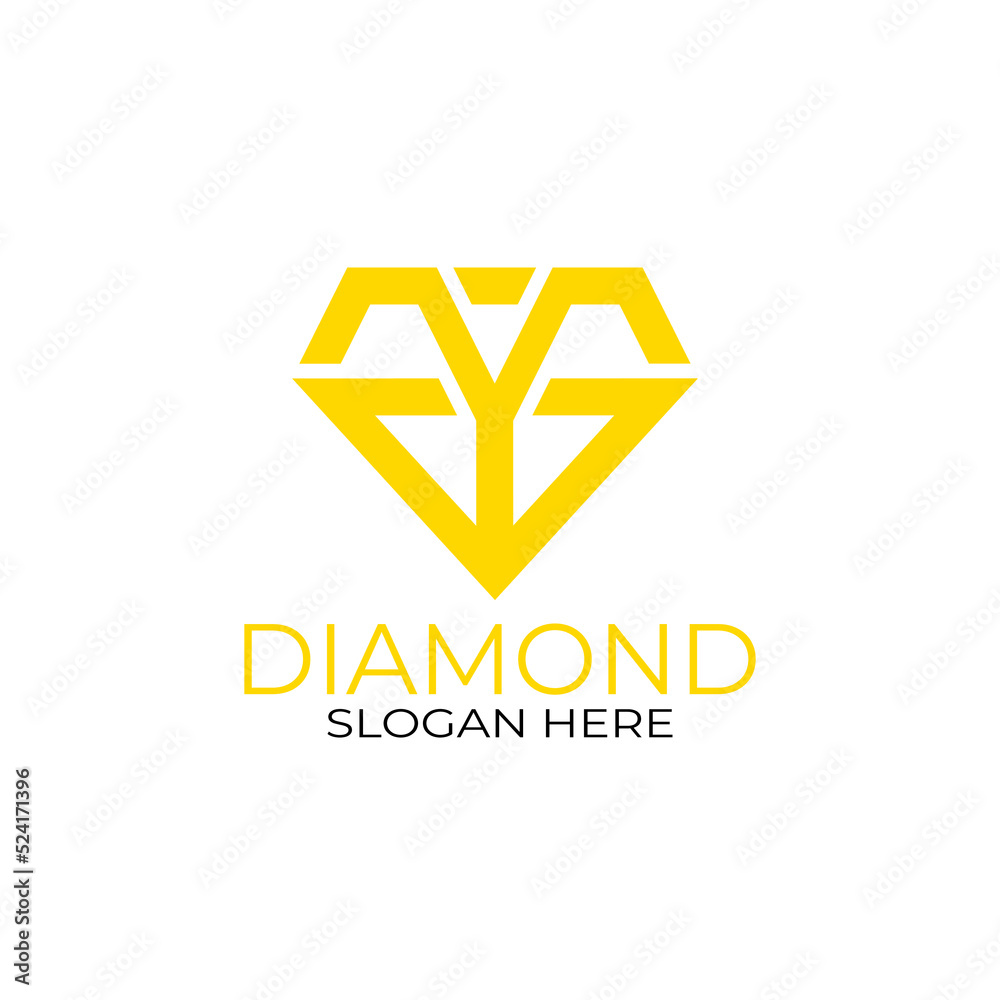Vetor de Letter g gg diamond logo design with line art style and ...