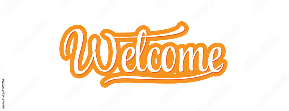 welcome typography for banners or posters. vector illustration Stock ...