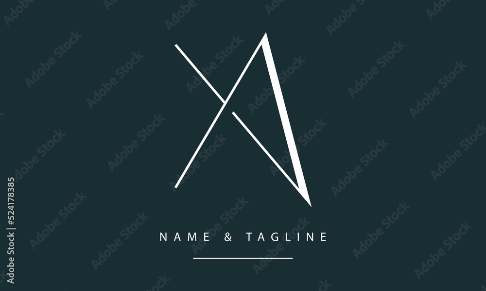 Alphabet letter icon logo YA Stock Vector | Adobe Stock