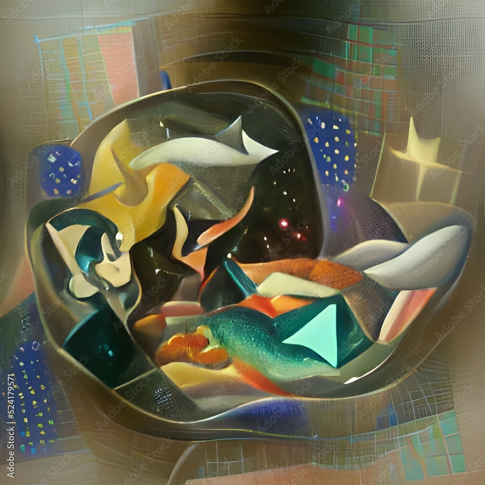 Whales and Dolphins Swimming in the Ocean Wallpaper, Mosaic Art, Sea ...