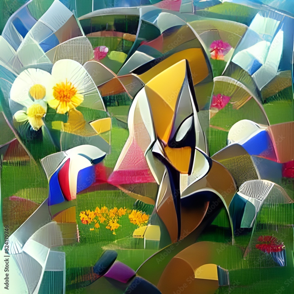 Heaven in the Clouds Wallpaper in the Mosaic Art Style, The Castle in ...