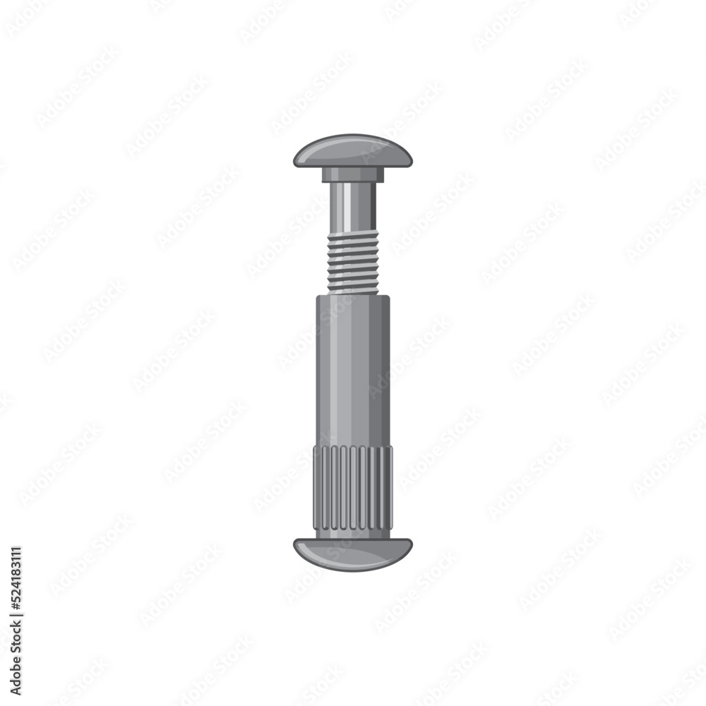 Wedge anchor carbon steel zinc plated bolt isolated realistic icon ...