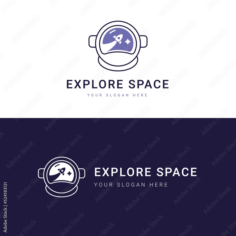 Explore Space logo template, Perfect logo for businesses related to the ...