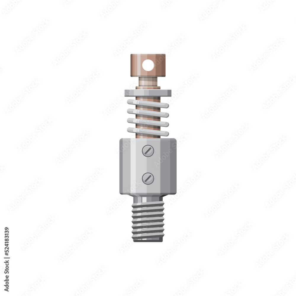 Damper vehicle detail isolated realistic icon. Vector shock absorber ...