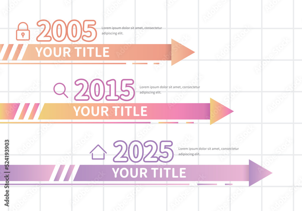 Poster A commercial template that describes the timeline of the ...