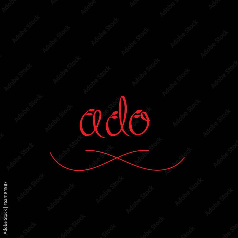 ADO logo,A D O design,ADO letter monogram logo design vector,unique ...