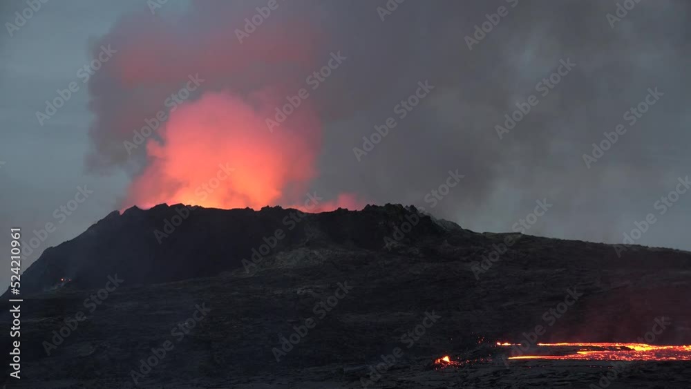 Iceland. Geldingadalur volcano eruption in Reykjanes peninsula Iceland ...