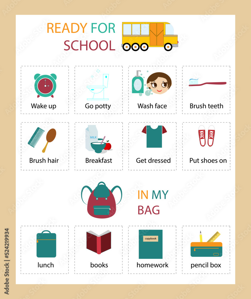 Get Ready For School Chart