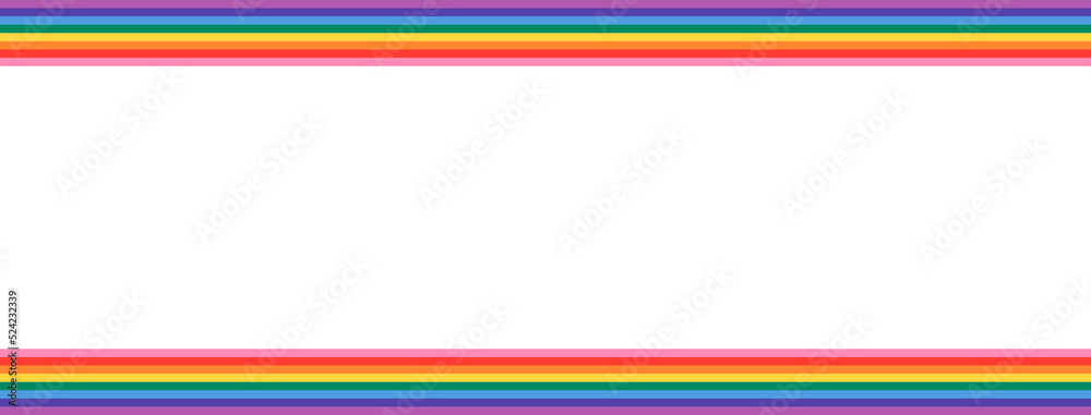 Rainbow striped line colorful border frame banner background design ...