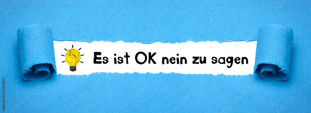 Es ist OK, nein zu sagen Stock Photo | Adobe Stock