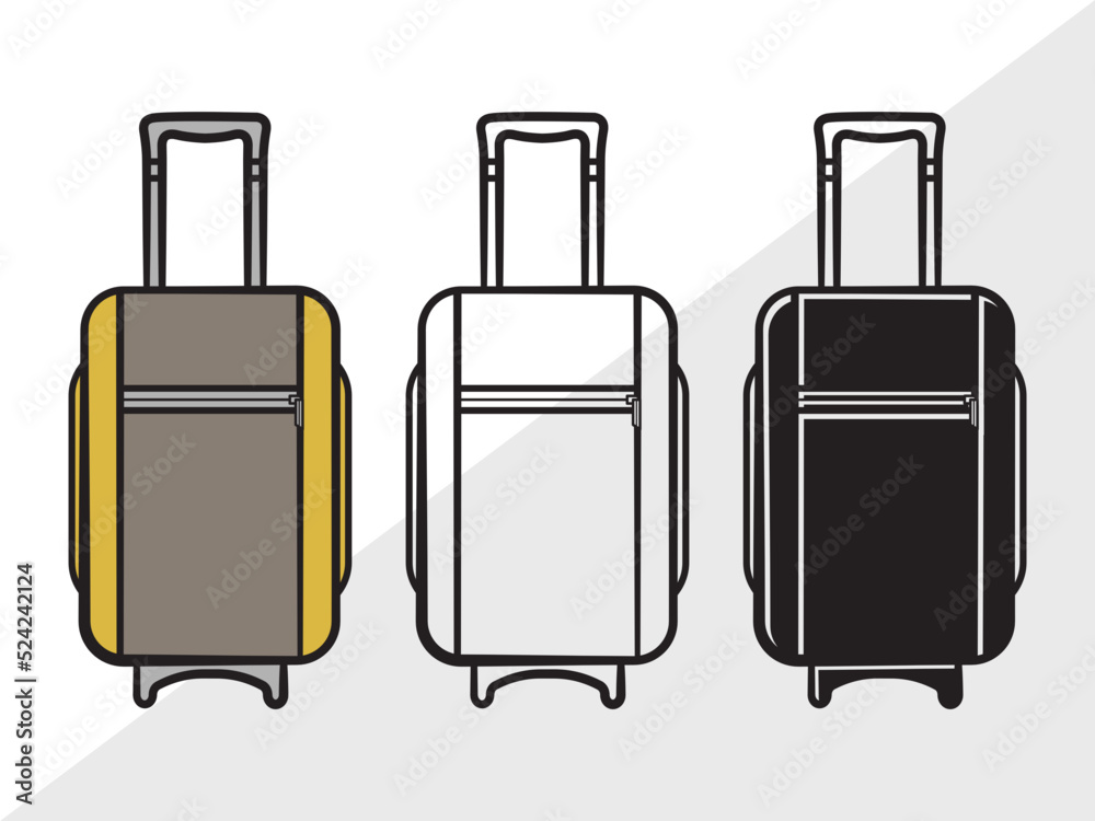 Luggage Clipart SVG, Suitcase Svg, Travel Bag Svg, Baggage Svg, Travel ...