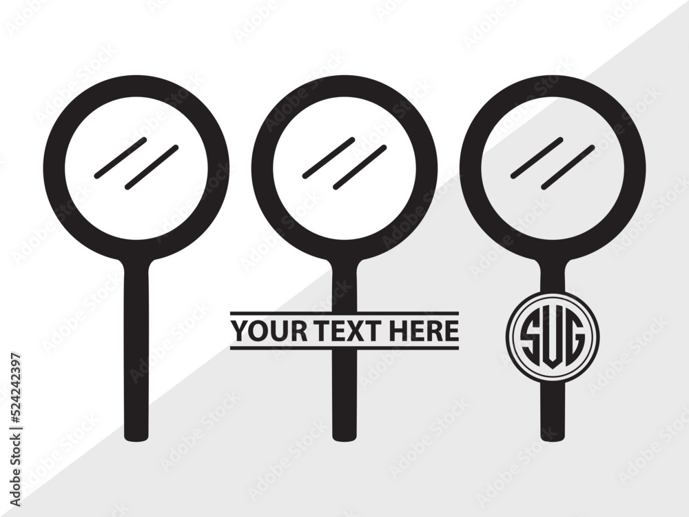 Magnifying Glass Monogram SVG, Magnifying Glass Svg, Magnifier Svg ...