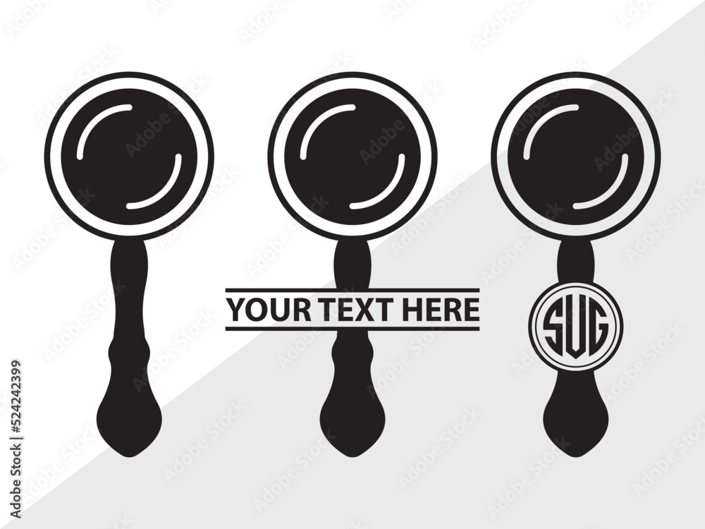 Magnifying Glass Monogram SVG, Magnifying Glass Svg, Magnifier Svg ...