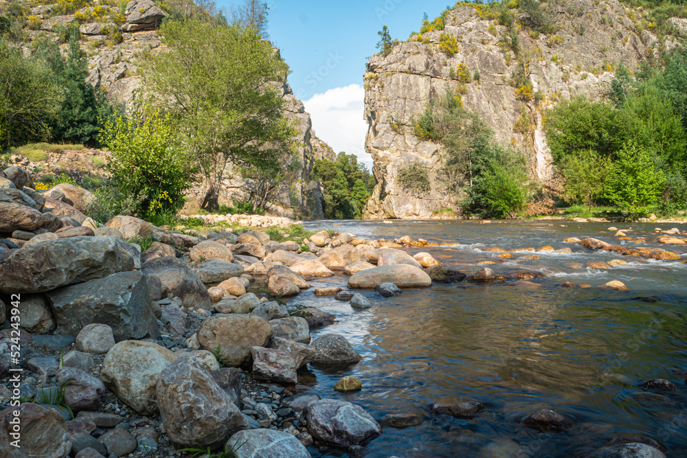 Cabril do Rio Ceira Gorge, also known as the Ceira River Gorge. Serpins ...