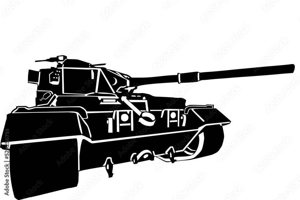 British experimental tank FV215b front view, and the turret is turned ...