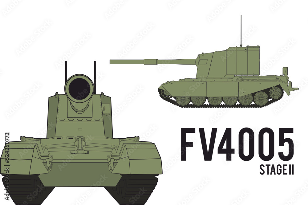 British experimental artillery installation FV4005 Stage II . The ...