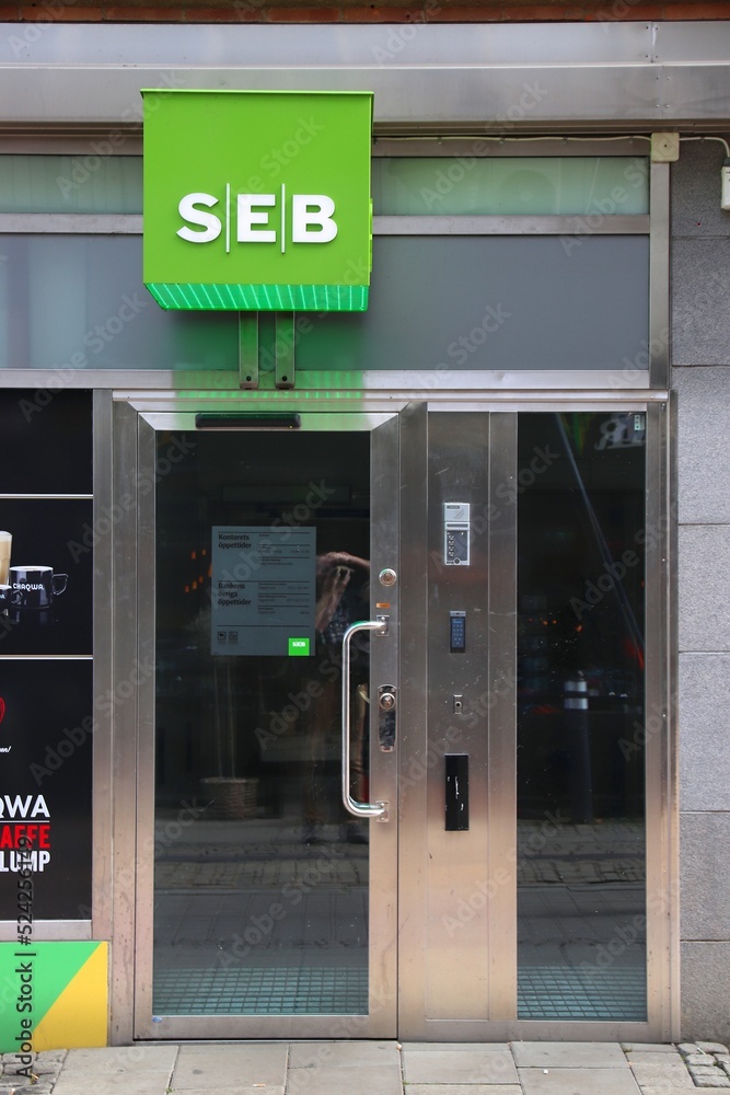 NORRKOPING, SWEDEN - AUGUST 25, 2018: SEB Bank in Norrkoping, Sweden ... NORRKOPING, SWEDEN - AUGUST 25, 2018: SEB Bank in Norrkoping, Sweden ...