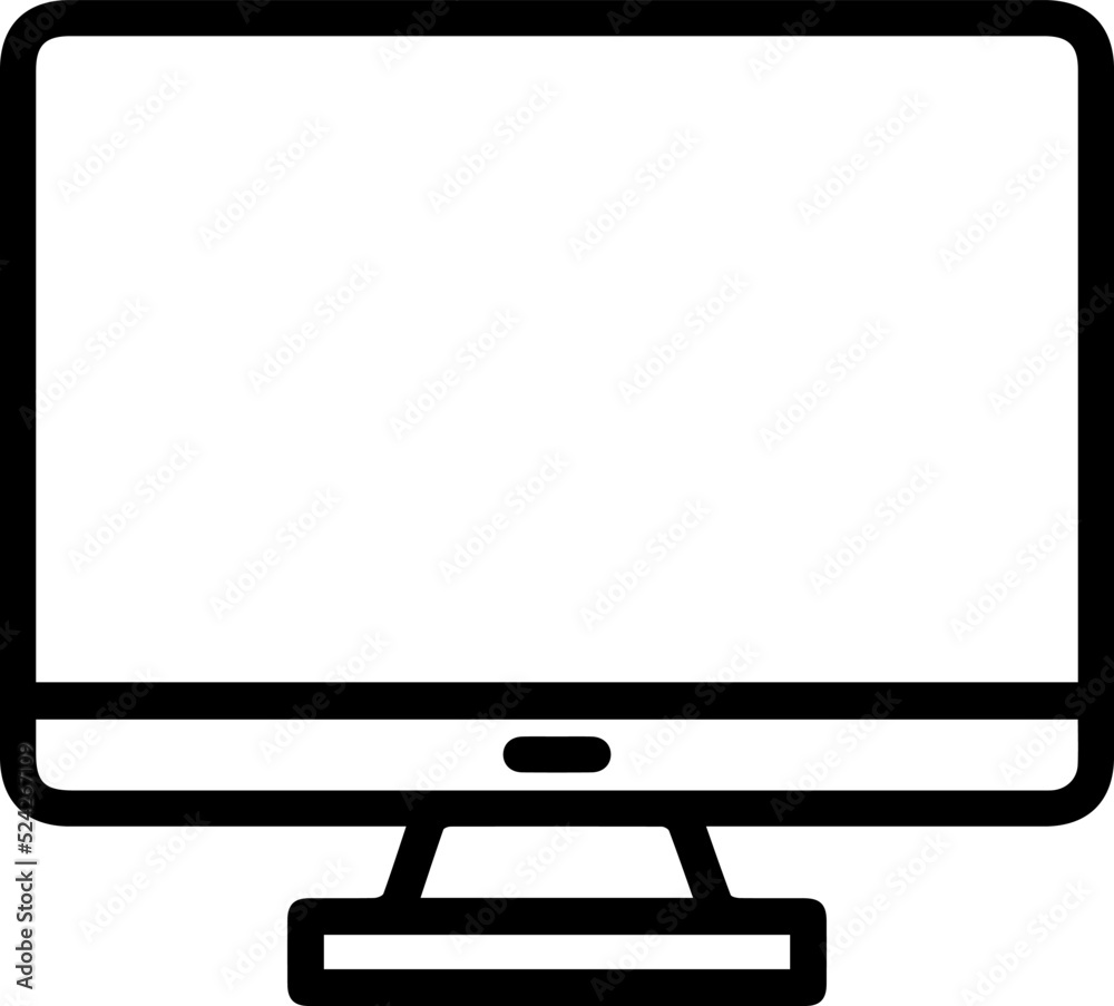 modern luxury pc monitor vector illustration isolated on white ...