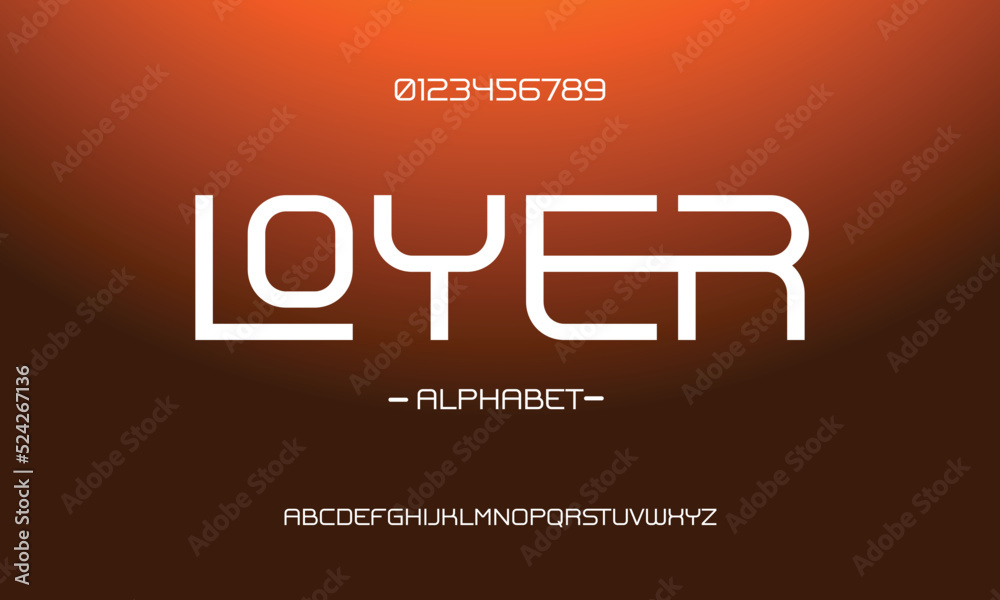 LOYER, Elegant alphabet letters font and number. Classic Lettering ...