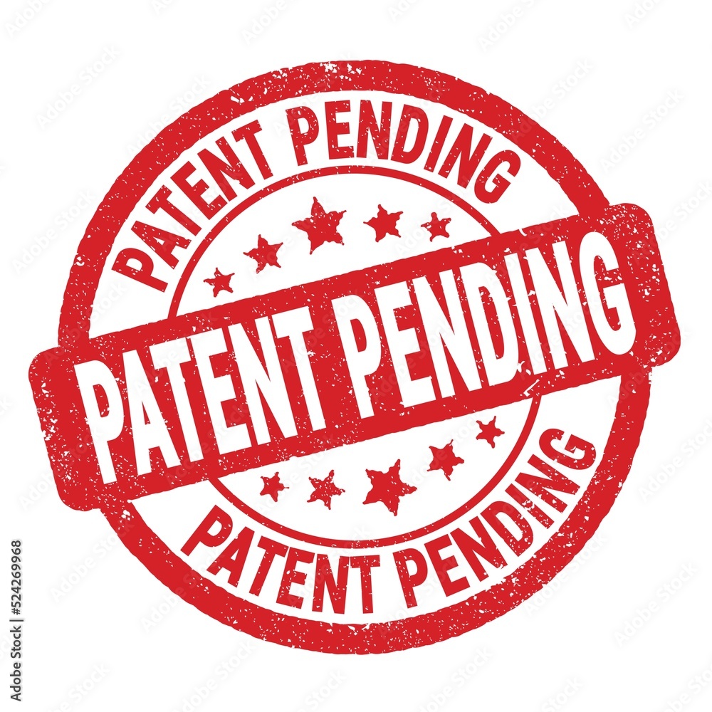 PATENT PENDING text written on red round stamp sign. Stock Illustration ...