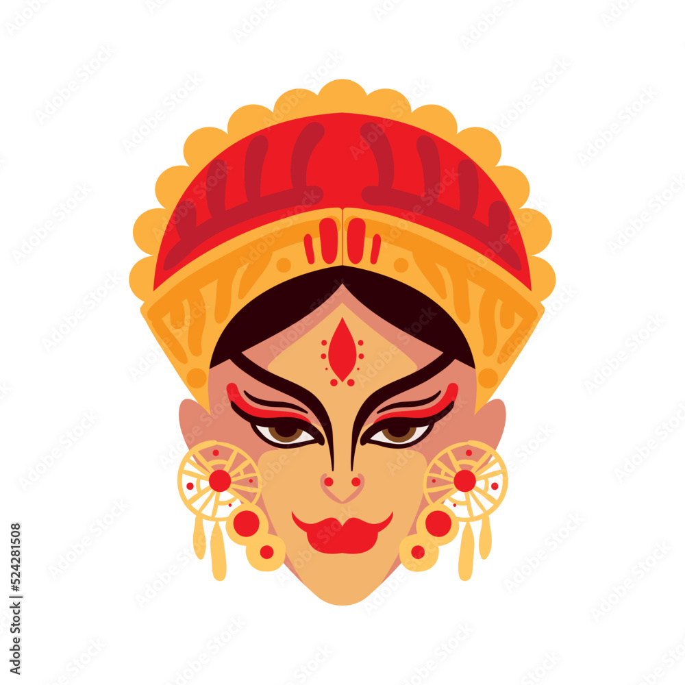 goddess Durga Puja Stock Vector | Adobe Stock