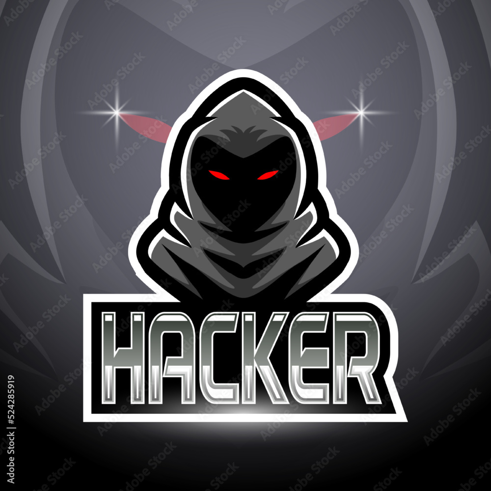 Hacker esport logo mascot design Stock Vector | Adobe Stock