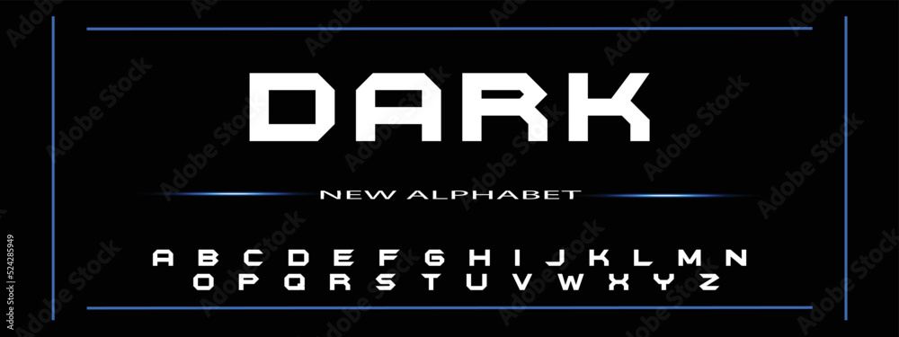 Vetor de DARK Elegant alphabet letters font and number. Classic ...