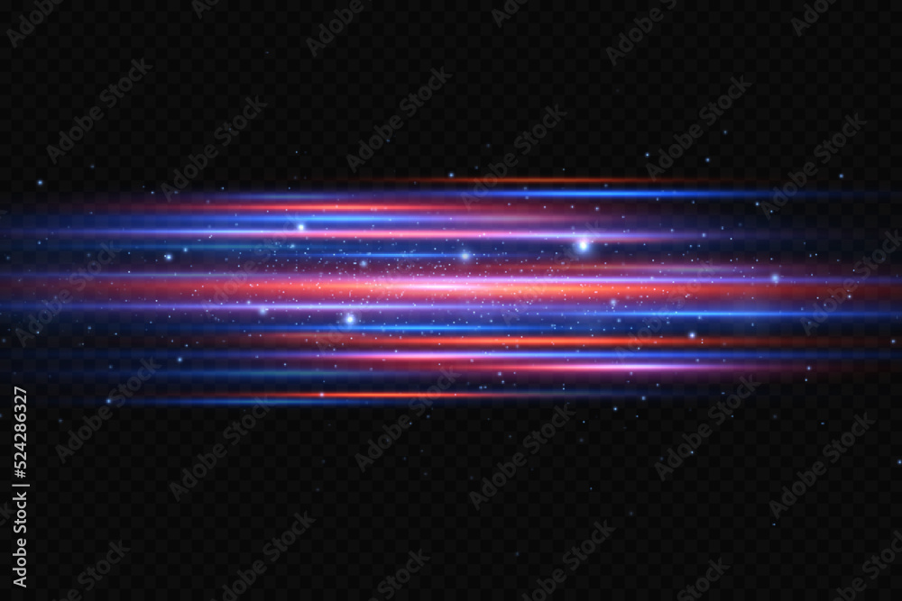 Vektorová grafika „Motion light effect for banners. Blue lines. The ...