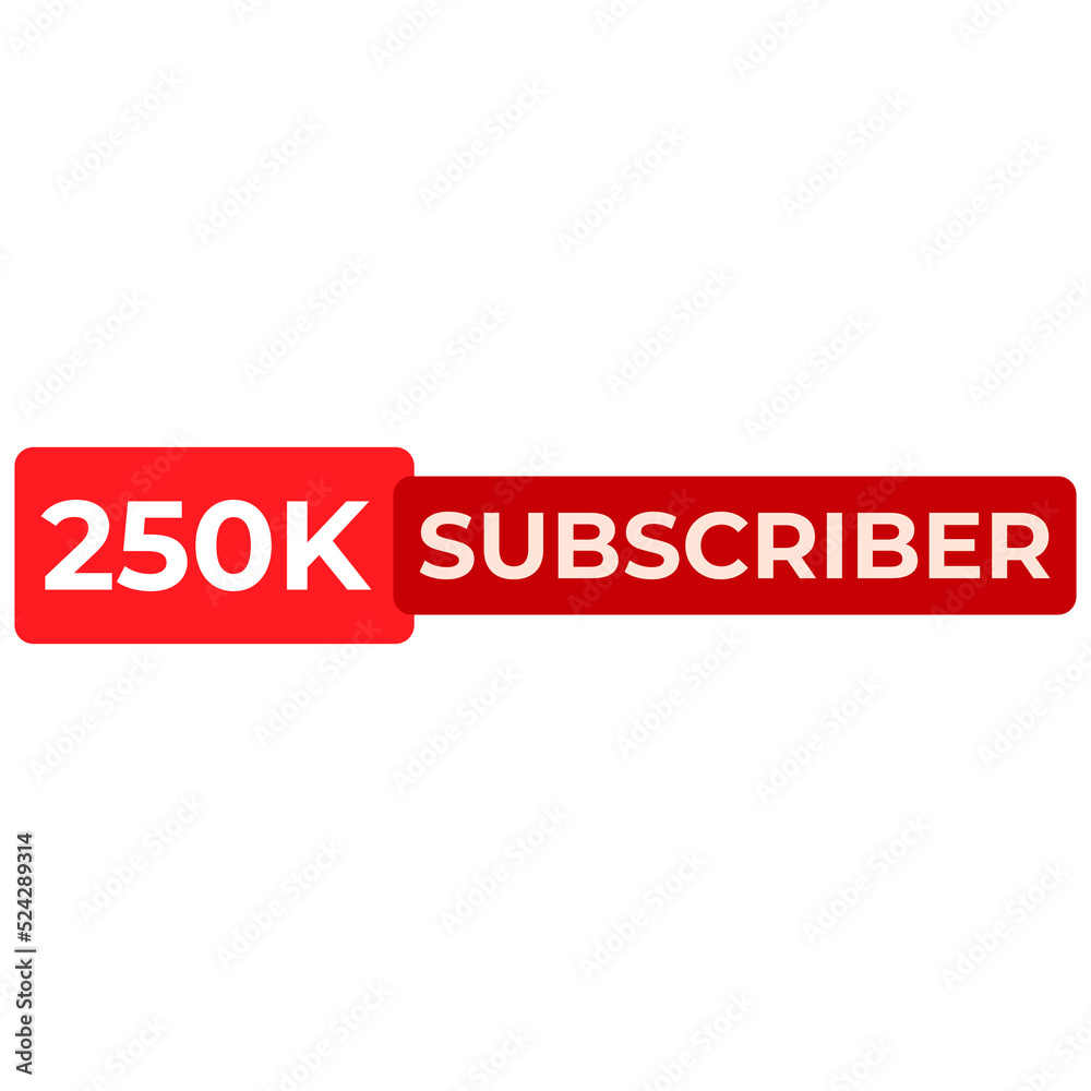THANK YOU 250K SUBSCRIBER CELEBRATION TEMPLATE DESIGN BANNER ART VECTOR ...