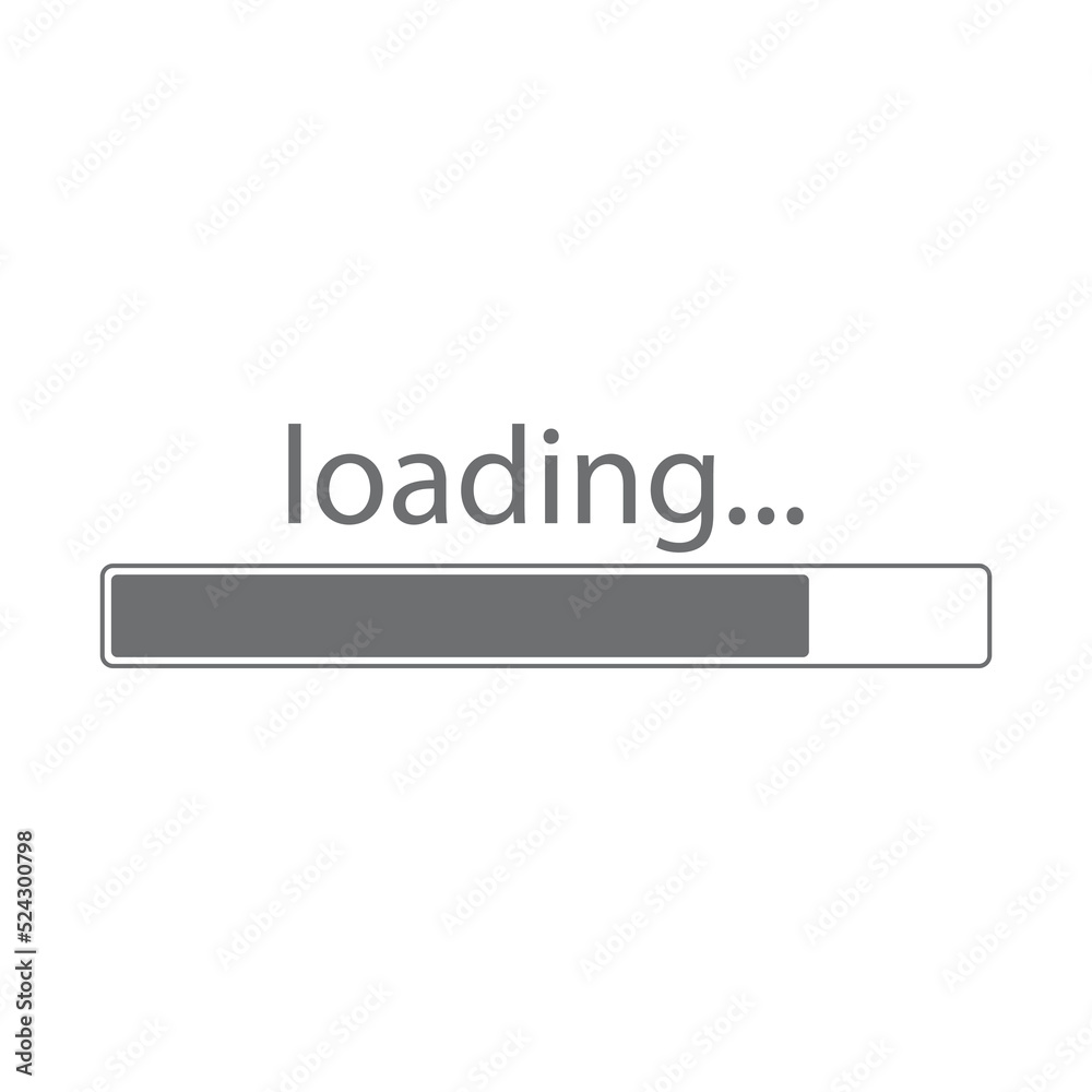 eps10 grey vector rectangular loading bar icon isolated on white ...