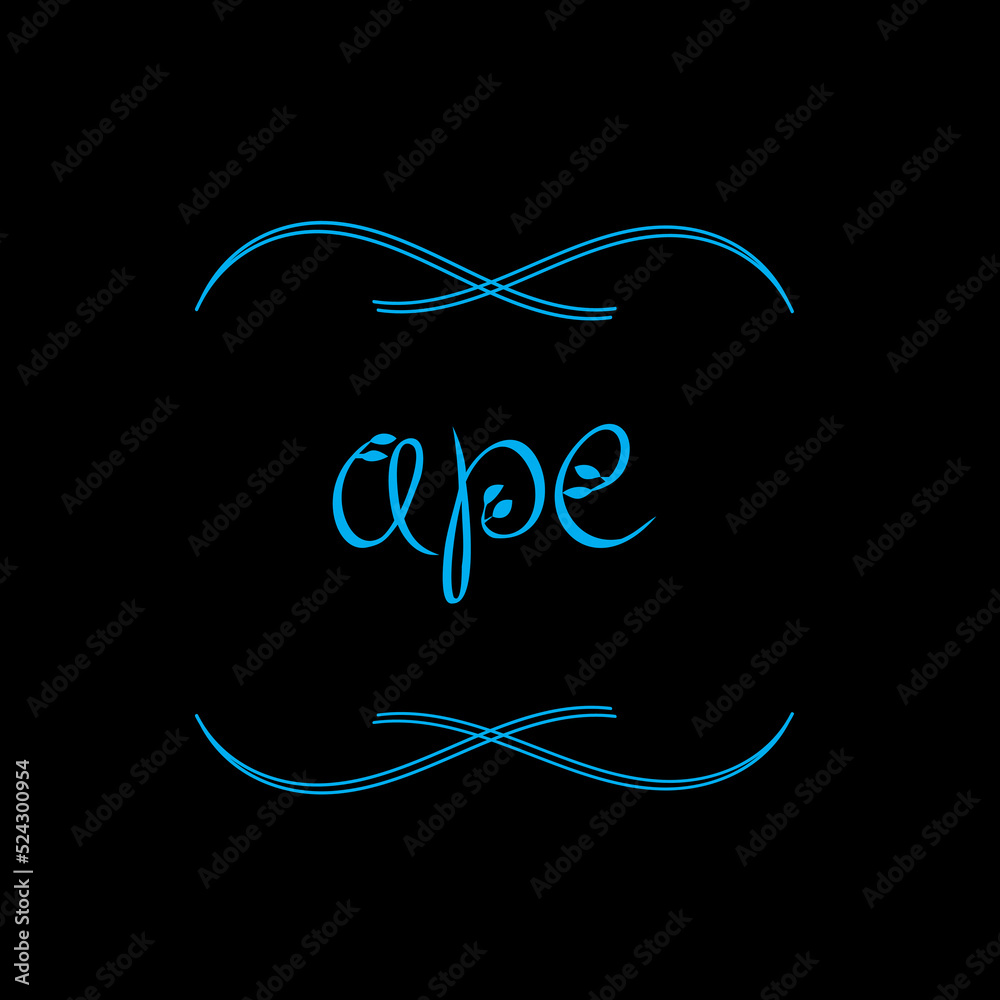 APE logo,A P E design,APE letter monogram logo design vector,unique ...