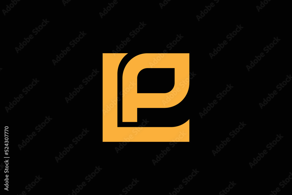 LP logo Minimal symbol. PL letter icon on luxury background. LP ...