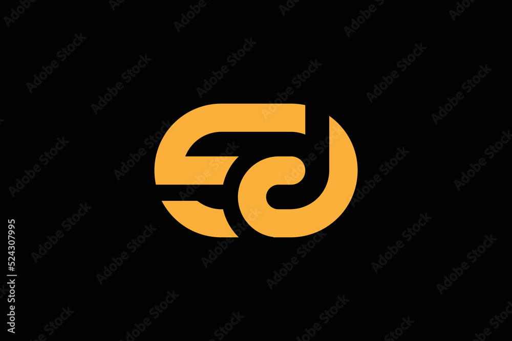 SJ logo Minimal symbol. JS letter icon on luxury background. SJ ...