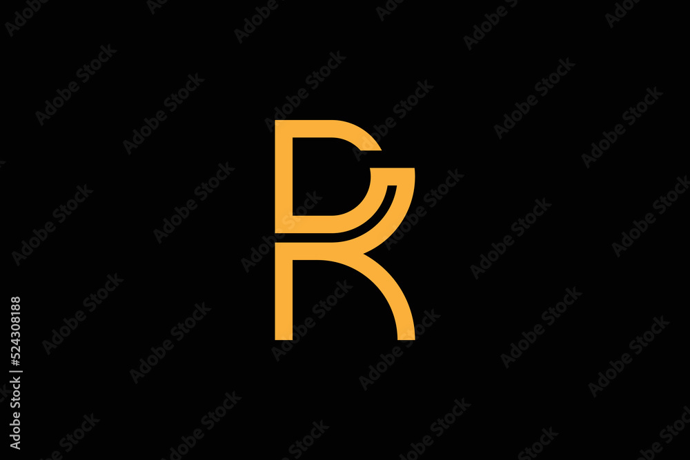 RK logo Minimal symbol. KR letter icon on luxury background. RK ...