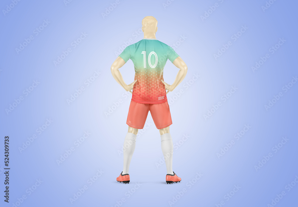 Soccer Uniform Mockup - Back View Stock Template | Adobe Stock